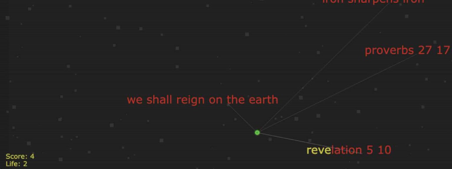 Bible Blast! Blast & memorize verses in this space game!